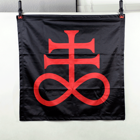 Red Brimstone Sigil Banner – Satanme