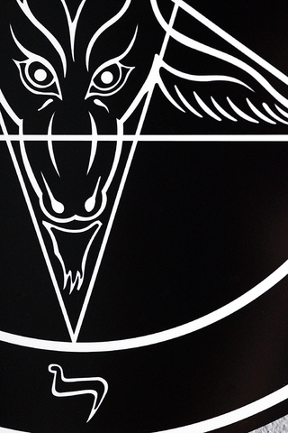 Round Baphomet HD Metal Ritual Plaque – Satanme